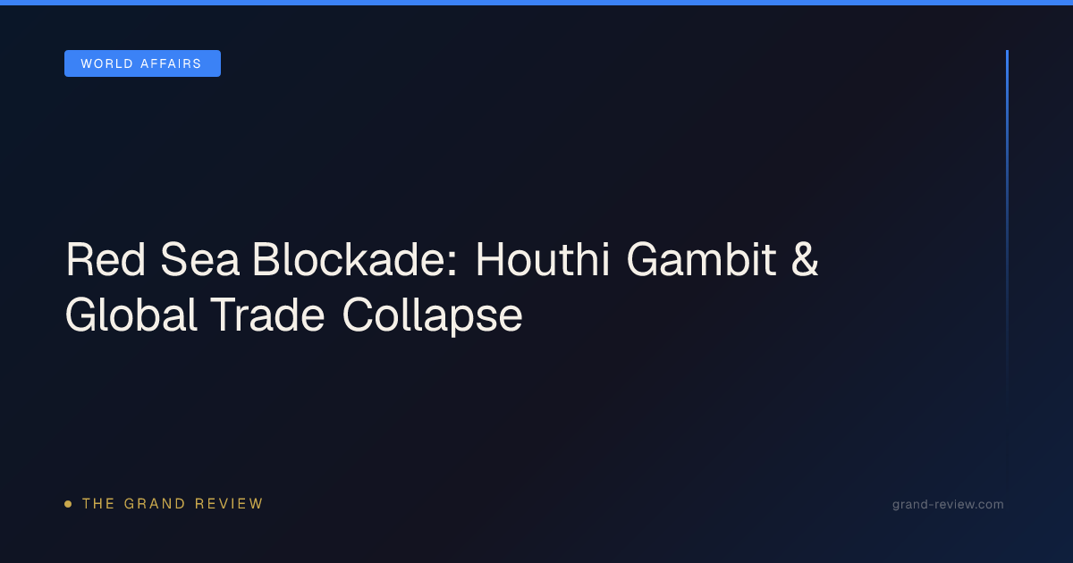 Red Sea Blockade: Houthi Gambit & Global Trade Collapse |… | The Grand ...